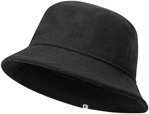 GADIEMKENSD Winter Bucket Hat - Premium Wool, Packable, Plain Colors ...