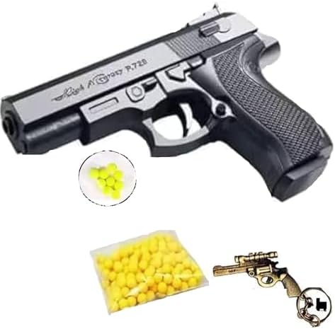 Shivsoft Plastic Mini Toy Gun with 8 Rounds Barrel(for Age 8-12) and 40 ...