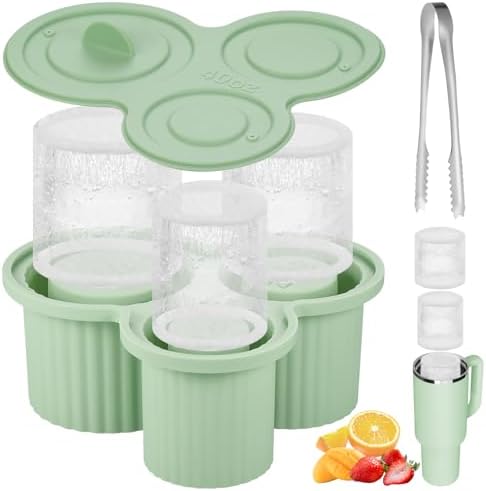 Silicone Stanley Ice Mold, Stanley Ice Tray with Lid & for Tumbler 20 ...