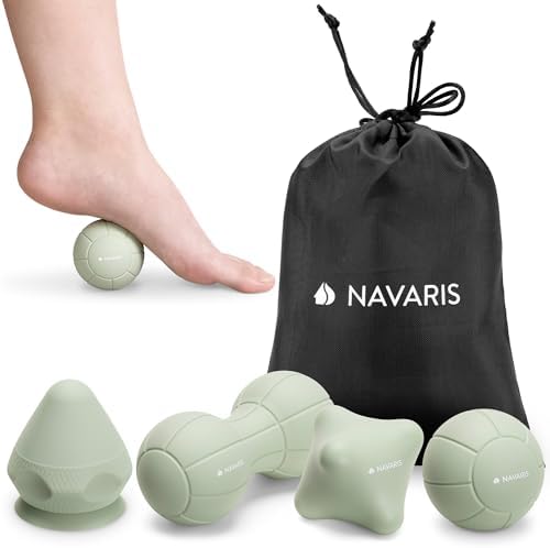 Amazon.com: Navaris 4-in-1 Massage Ball Set - Lacrosse, Peanut, Spiky ...