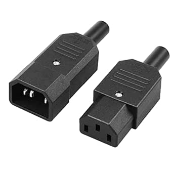 QTEATAK 2-Pack 3-Pin Three-Hole Female Mating-Plug Power Socket Inlet ...