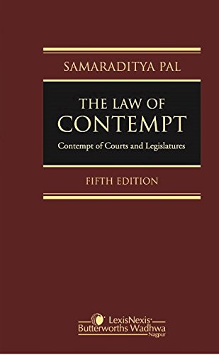 Buy The Law Of Contempt-Contempt Of Courts And Legislatures Book Online ...