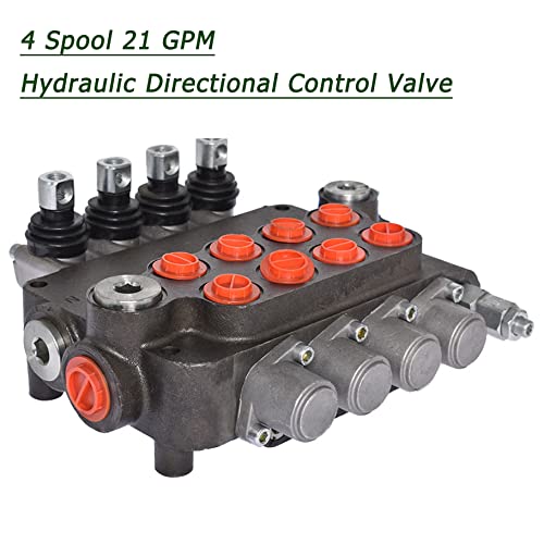 Timunr 4 Spool 21 GPM Hydraulic Directional Control Valve, 3600 PSI SAE ...