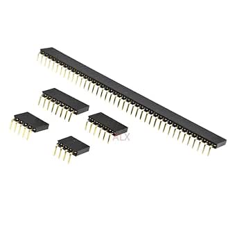 elpart 10PCS 1X/2/3/4/5/6/8/10/40 PIN Single Row Right Angle Female PIN ...