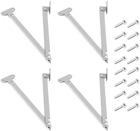 Stainless Steel Lid Stay Support Hinge, 4 Pieces Lift Up Stay Folding ...