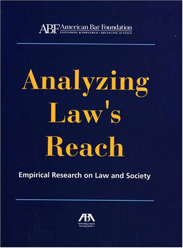 Amazon.com: Analyzing Law's Reach: Empirical Research on Law and ...