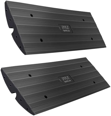 Amazon.com: Pyle Car Driveway Curbside Bridge Ramp - Heavy Duty Rubber ...