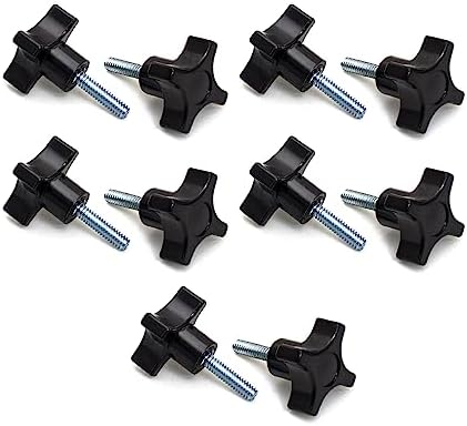 POWERTEC QNB3008-P2 4-Point Stud Knobs, 1/4"-20 Threaded Thumb Screw ...