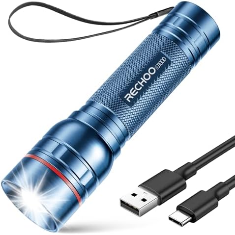 Rechargeable Flashlights High Lumens, G1000 Super Bright Flash Light ...