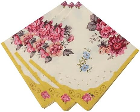 Amazon.com: Talking Tables Tea Party Happy Birthday Floral Napkins ...