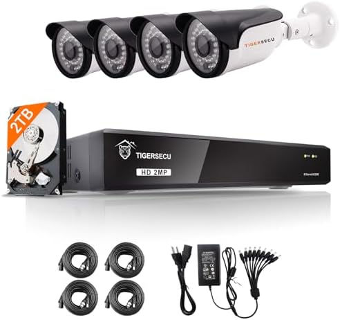 Amazon.com : TIGERSECU 1080P 8-Channel 4-Camera DVR Security Bundle ...