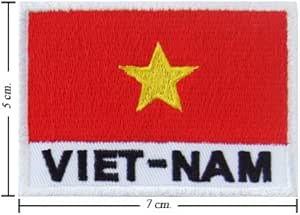 Amazon.com: Vietnam Nation Flag Style-2 Embroidered Iron On Patch : Arts, Crafts & Sewing