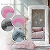 Amazon.com: Anpark Full Length Mirror Free Standing Furry Faux Fur ...