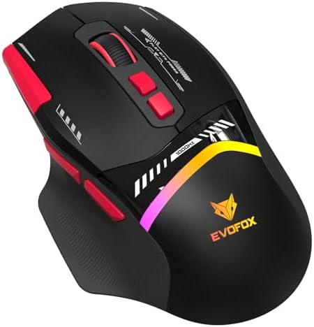 EvoFox Blaze 2 Wireless Gaming Mouse Tri-Mode Rechargeable, 12,800 DPI ...