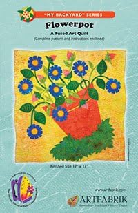 Amazon.com: Flowerpot - A Fused Art Quilt Pattern by Laura Wasilowski ...