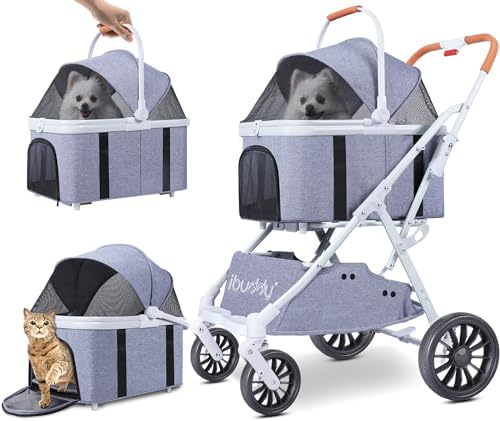 Amazon.com: Bicystar Pet Stroller for Small Dogs Cats with Wheels ...