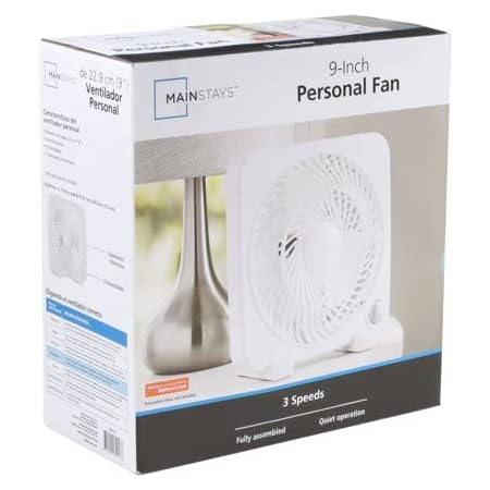 Amazon.com: MAINSTAYS 9 Inch Personal Fan : Home & Kitchen