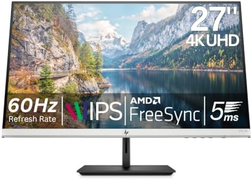 Amazon.com: HP 27-inch Monitor with Height Adjust (27f 4K, Natural ...