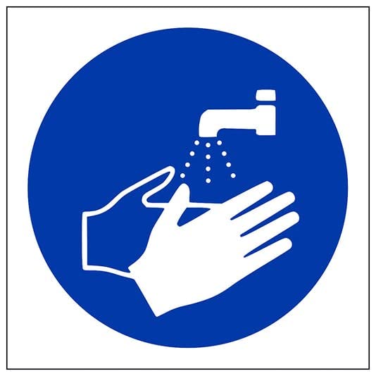wash Hands here Sign Sticker, Waterproof Sticker Sign. : Amazon.in ...