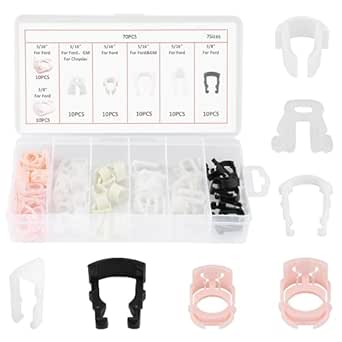 Amazon.com: yeesport 70 PCS Fuel Line Retainer Clips, Car Fuel Line ...