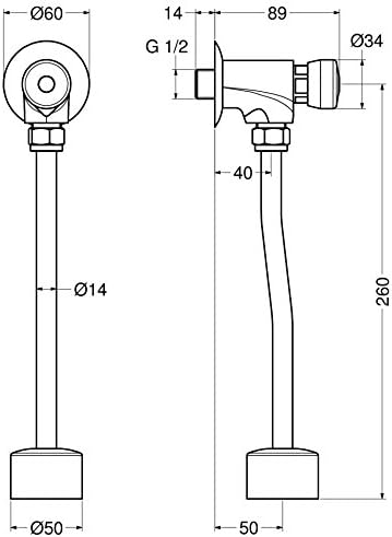 Urinal Flush 6 8 Seconds/Flush Urinal Flush Selbstabschaltend/Timer ...