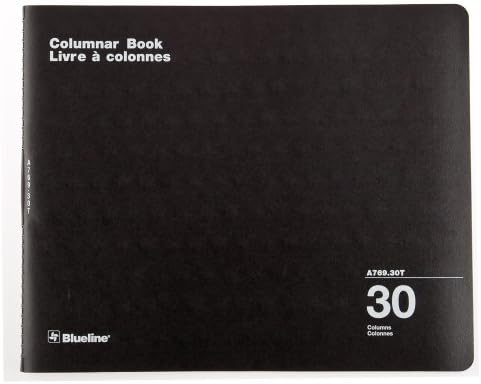 Blueline Columnar Book, Twin-Wire Binding, 30 Columns with Description ...