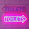 REWIS Custom Toilets Arrow LED Neon Sign, Plug Powered WC Indicator ...