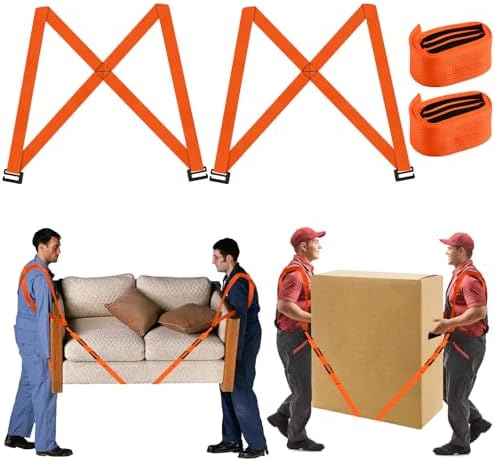 Lifting Straps for Movers, ZIZINET Moving Strap Load Capacity 150 kg ...