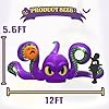 Amazon.com: 12Ft Halloween Inflatables Giant Octopus Purple Sticky ...