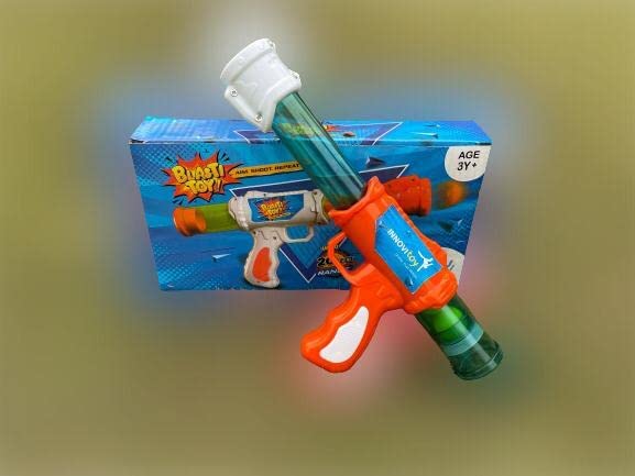 N Dim Pack Power Blast Gun ; Popper Gun with 4 Soft Bullets ; Non Toxic ...