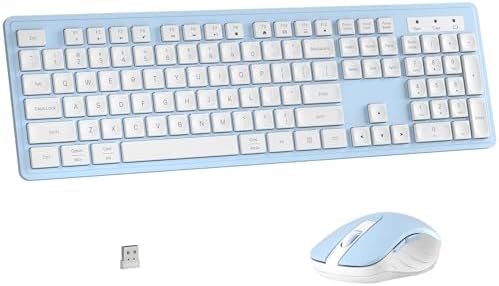 Amazon.com: MPTOG Wireless Keyboard and Mouse Combo, Full-Size 104-Key ...