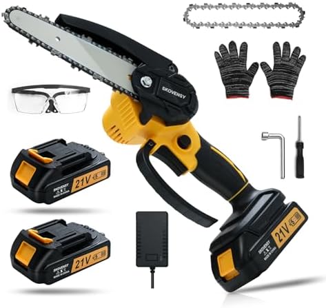 Amazon.com: LanSuper Mini Chainsaw Cordless 6 Inch, Handheld Chain saw ...