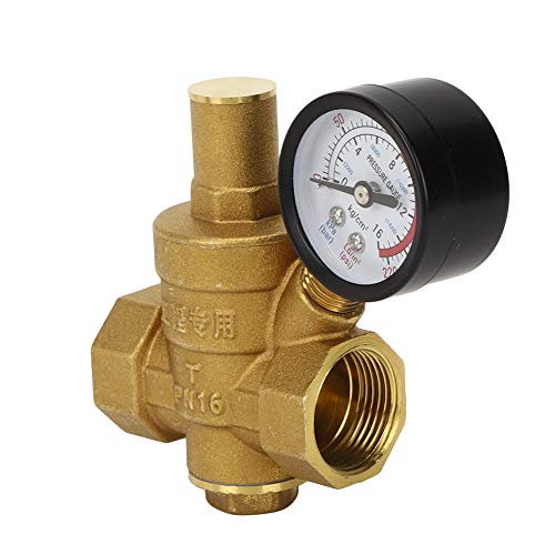 Water Pressure Regulator Valve, DN20 Brass Adjustable Water Control ...