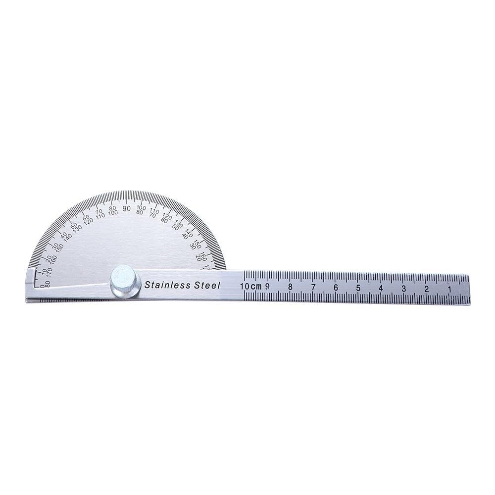 180° Rotating Protractor,Stainless Steel Round Protractor Angle Finder ...
