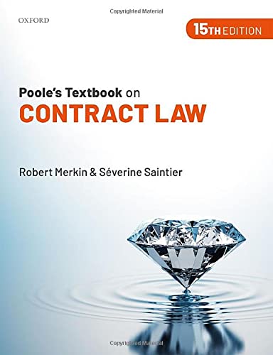 Amazon.com: Poole's Textbook on Contract Law: 9780198869993: Merkin QC ...