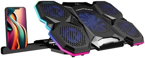 ZEBRONICS NC8000 Laptop Cooling Pad, Upto 17 inch, 5 Fans, 5 Level ...