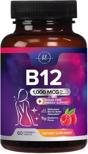 Amazon.com: Vitamin B12 1000 mcg per Serving Chewables - B12 Complex ...