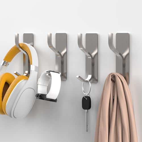 BONYCUST Self Adhesive Hooks, Heavy-Duty Strong Adhesive Wall Hook ...