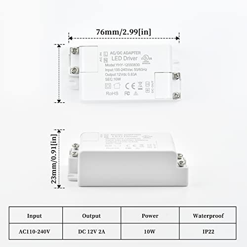 Snapklik.com : 12V LED Power Supply - Lustaled 10W DC 12V LED Driver ...