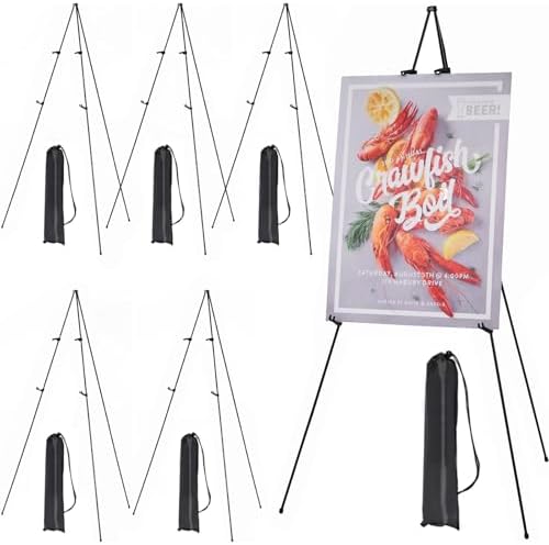 Amazon.com: ESRICH Easel Stand for Sign 63", Portable Foldable Metal ...