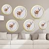 Amazon.com - alfyng Round Photo Frame Wooden Wall Hanging Picture ...