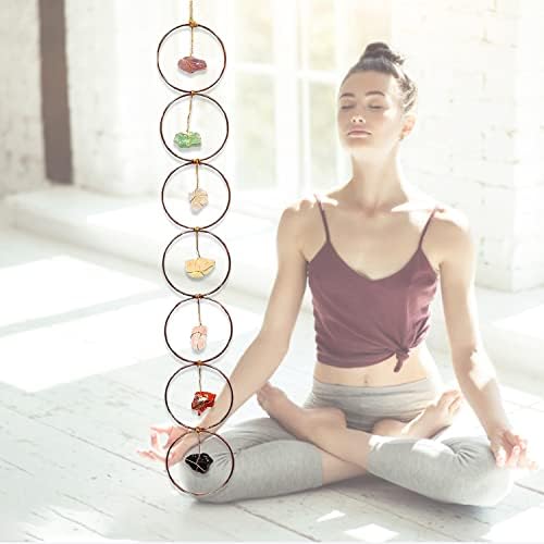 Raw Crystal 7 Chakra Gemstone Wall Decor, Large Crystal Gemstone Decor ...