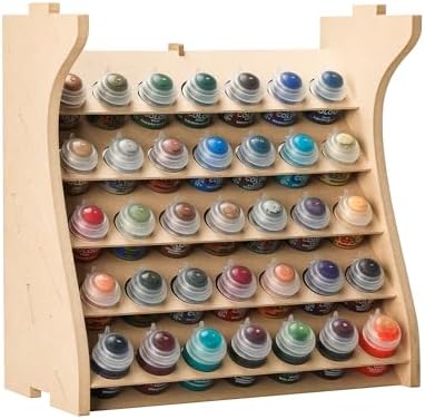 Amazon.com: Bucasso Wooden Model Paint Organizer, Paint Rack with MDF ...