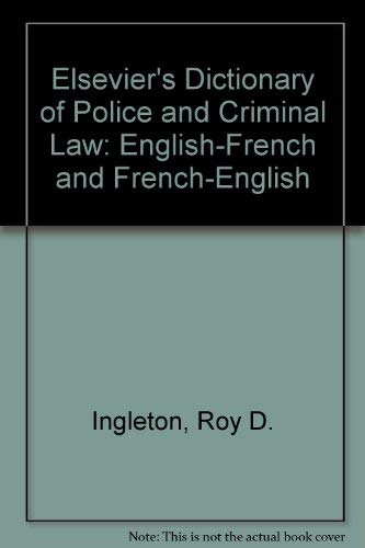 Amazon.com: Elsevier's Dictionary of Police and Criminal Law: English ...
