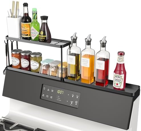 Amazon.com: JSVER Stove Top Shelf 2 Tier 15-30" Magnetic Spice Rack for ...