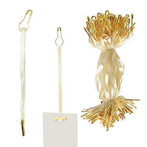 Snapklik.com : 4.5 500Pcs Hang Tag Fasteners Silks And Satin Strings ...