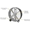 Amazon.com: Strongway Belt Drive Drum Fan, 42in., 17,000 CFM, 15/16 HP ...