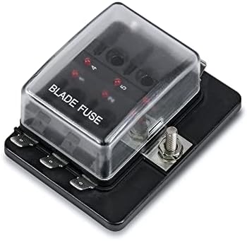 Amazon.com: YEZriler 12V Fuse Block, 6 Circuits Waterproof Marine Fuse ...