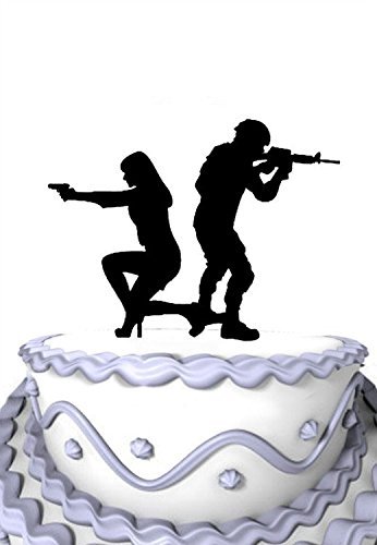 Gun wedding cake toppers | Beachweddingtips.com