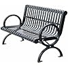 Amazon.com: SBCWH 59" Outdoor Garden Patio Bench, Iron Metal Steel ...